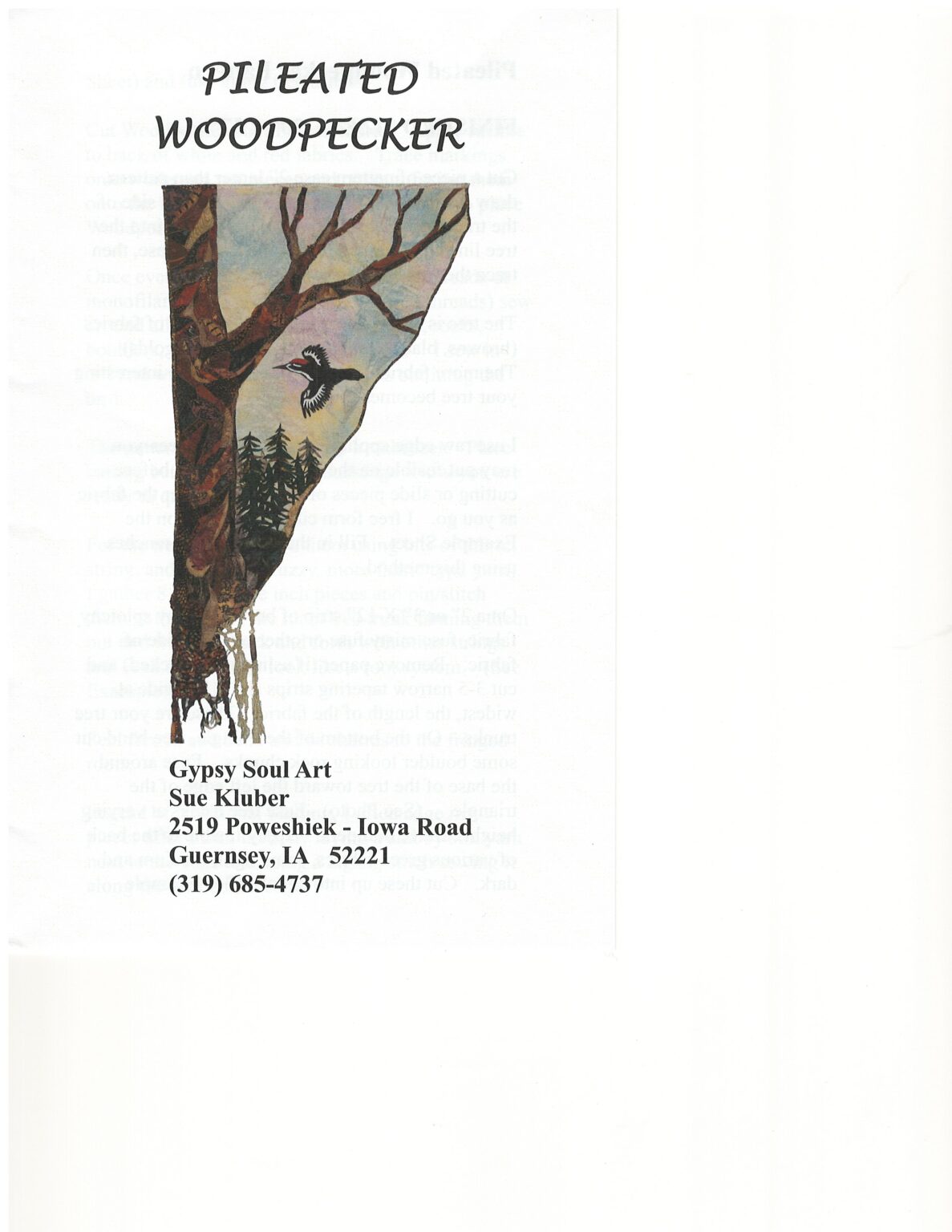 Pileated Woodpecker Pattern – Heritage Designs